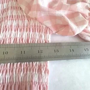 Zesica | Dresses | Cottage Country Milkmaid Puff Sleeve Pink Gingham ...
